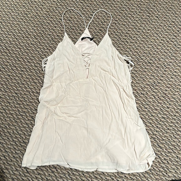 Doe & Rae | Tops | Pale Pink Cutout Tank Top | Poshmark